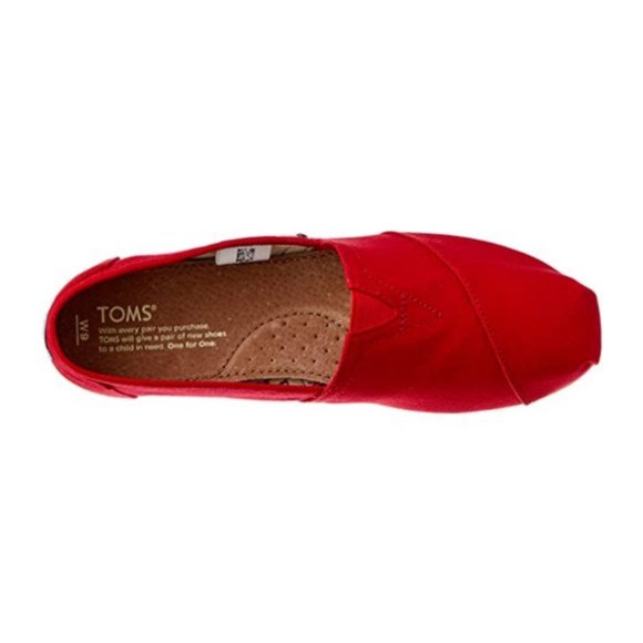 Toms | Shoes | New Toms Women Classic Red Canvas Alpargata Slip On Flat ...